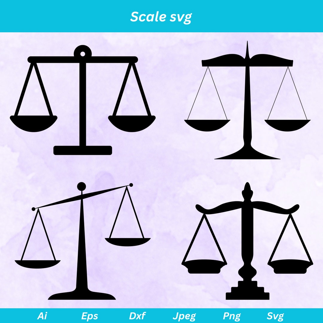 Scales of Justice SVG: Law Scale Clipart (digital Download) - Etsy