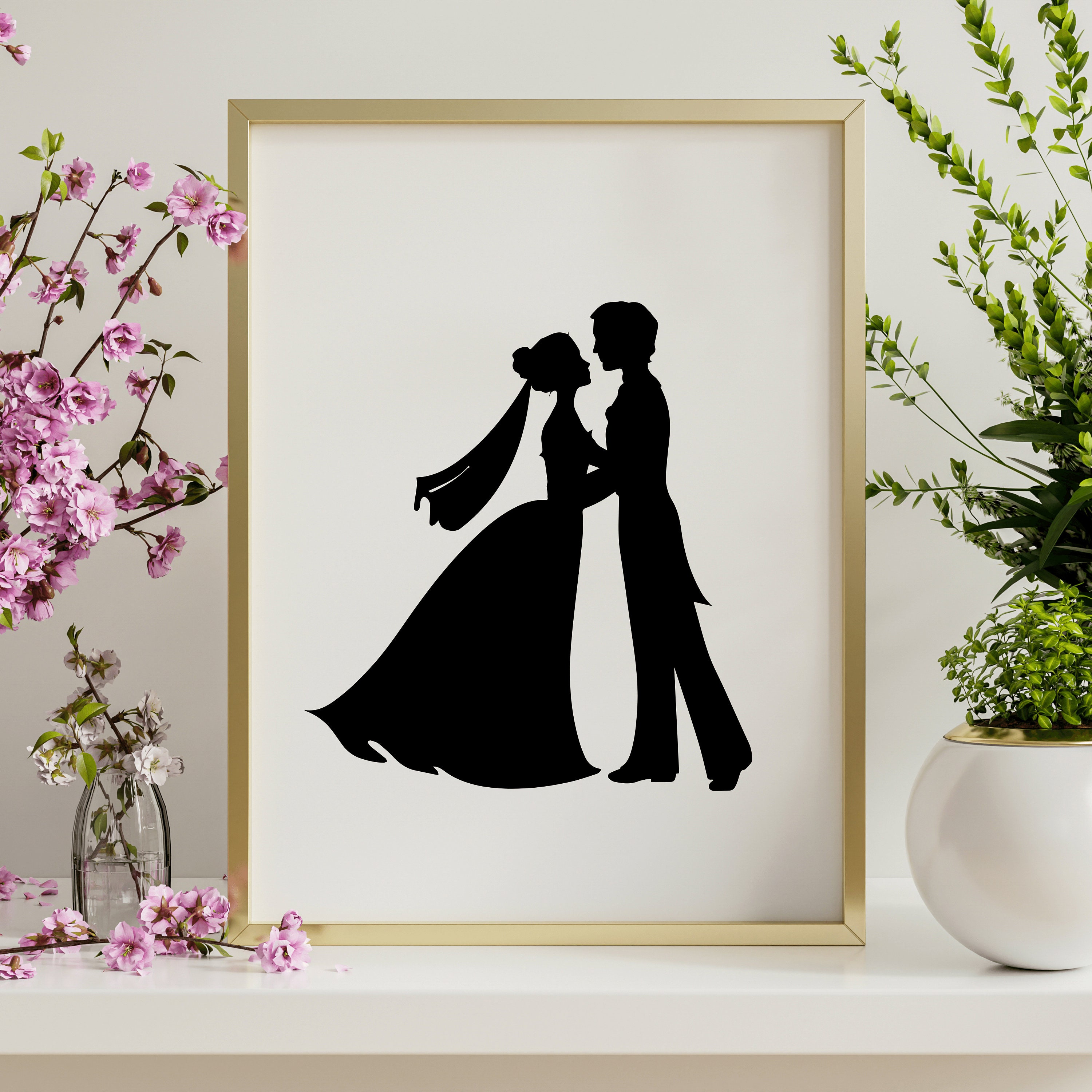 Wedding Svg Bundle, Wedding Svg, Bride Svg, Wedding Silhouette, Groom ...