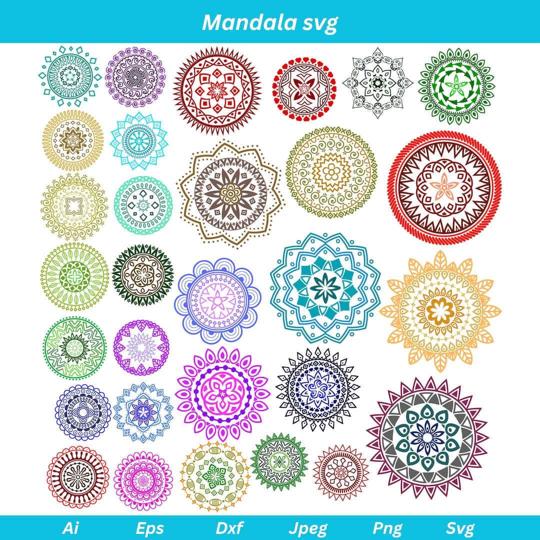 Mandala Svg Bundle, Mandala Svg, Mandala Flower Svg, Mandala Clipart ...