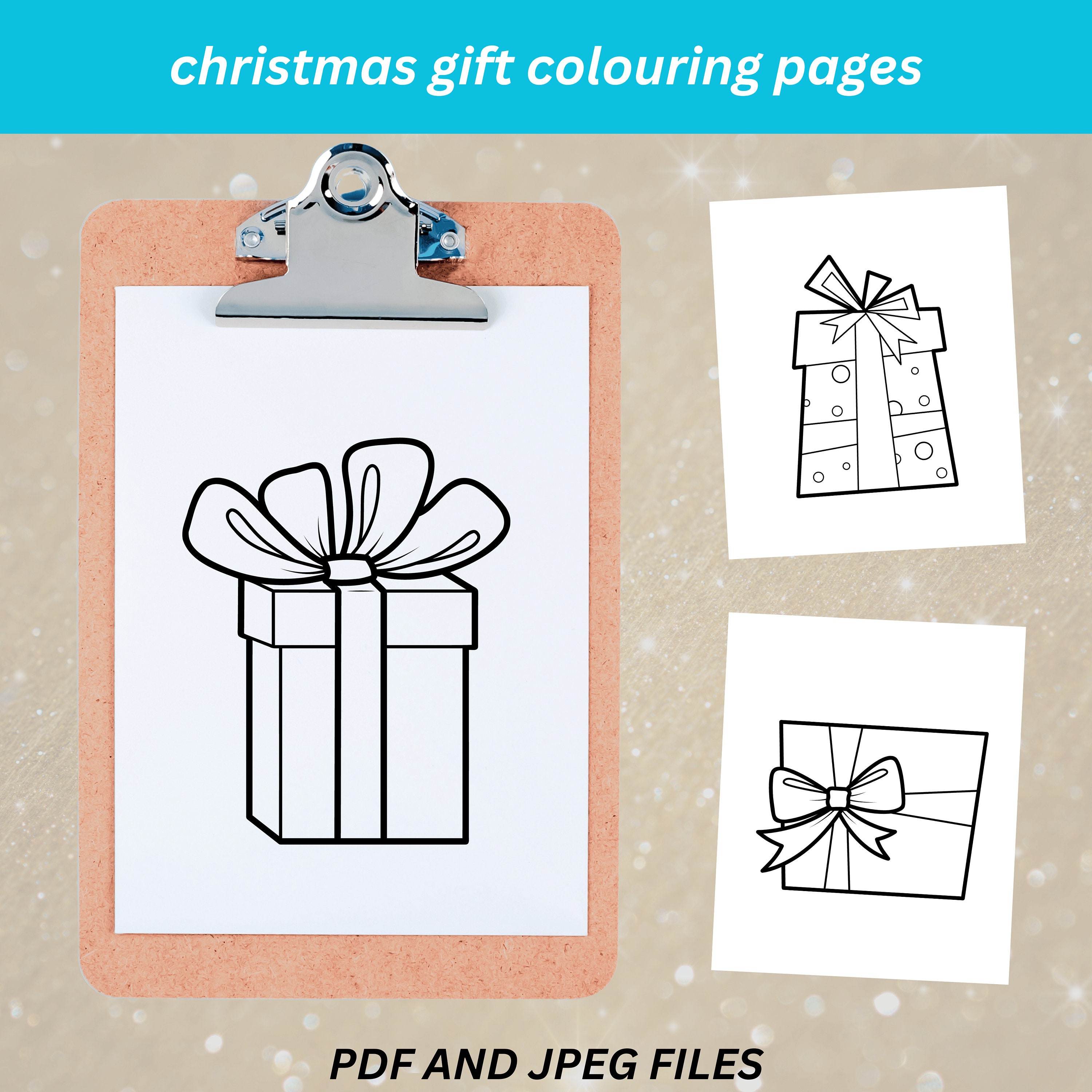 Christmas Gifts Colouring Pages Colouring Pages Coloring - Etsy