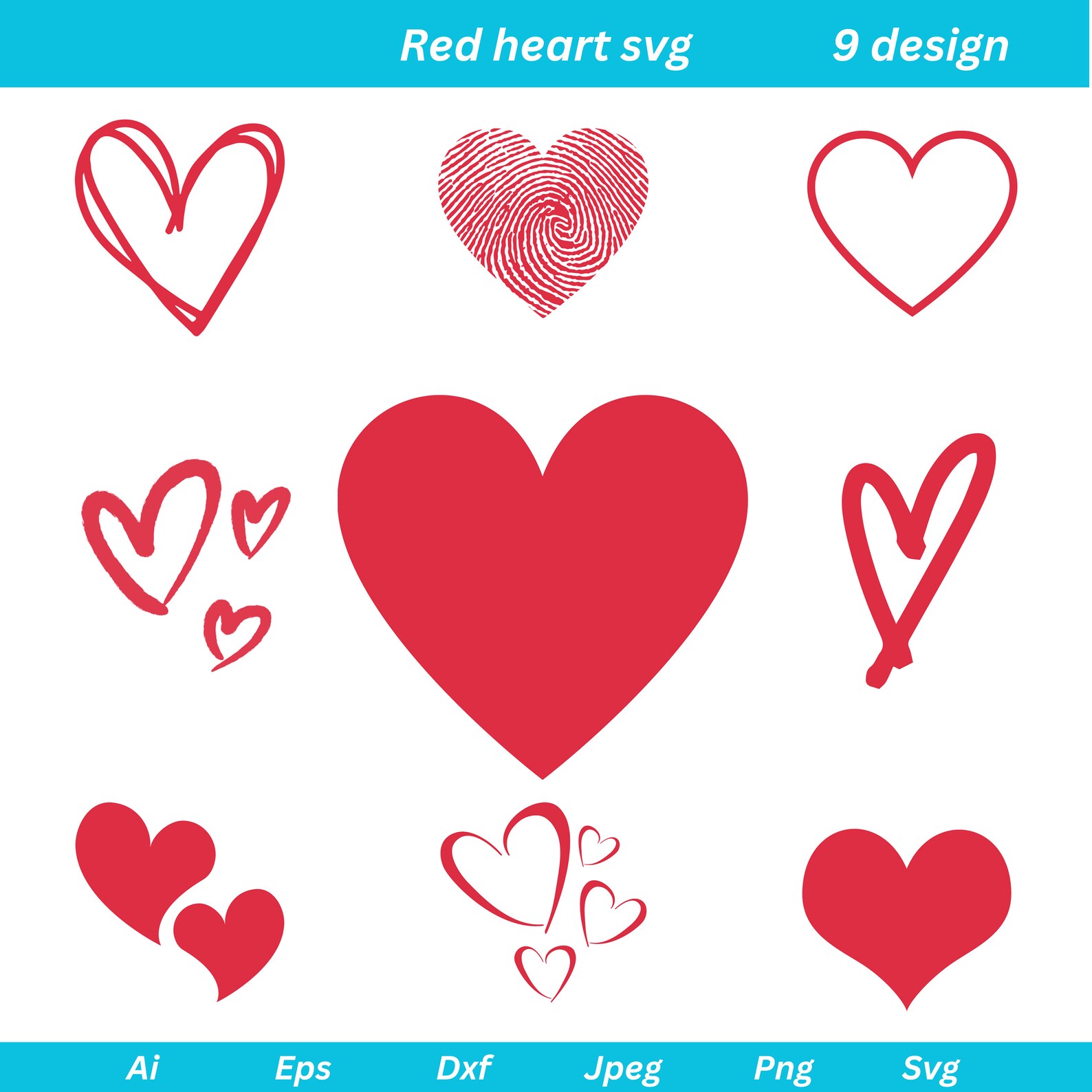Red Heart Svg Heart Svg Bundle Heart Svg Love Svg - Etsy Canada