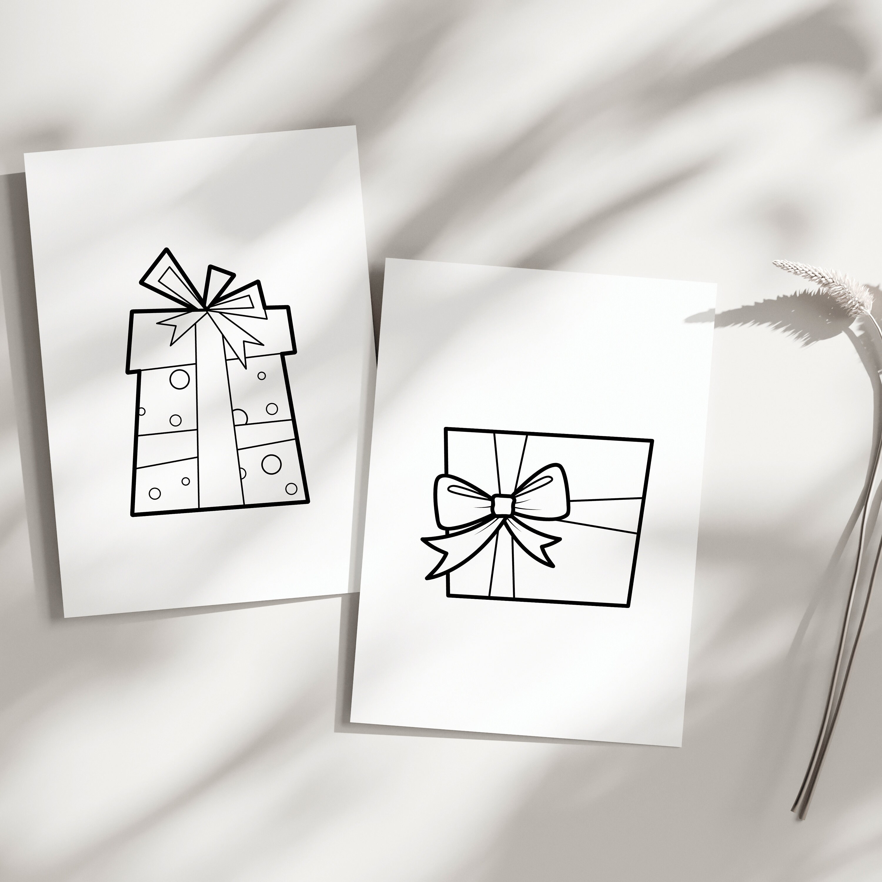 Christmas Gifts Colouring Pages Colouring Pages Coloring - Etsy