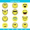 Smiley Face Svg, Smiley Face Silhouette, Smiley Silhouette, Emoji Svg ...