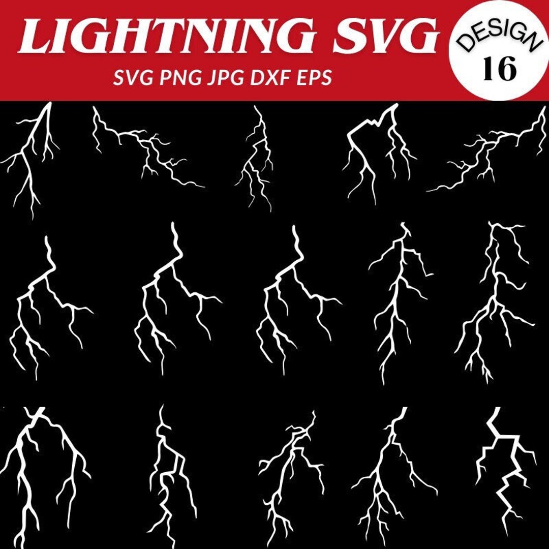 Lightning Svg, White Lightning Bolt, SVG, PNG, Commercial Use, Digital ...