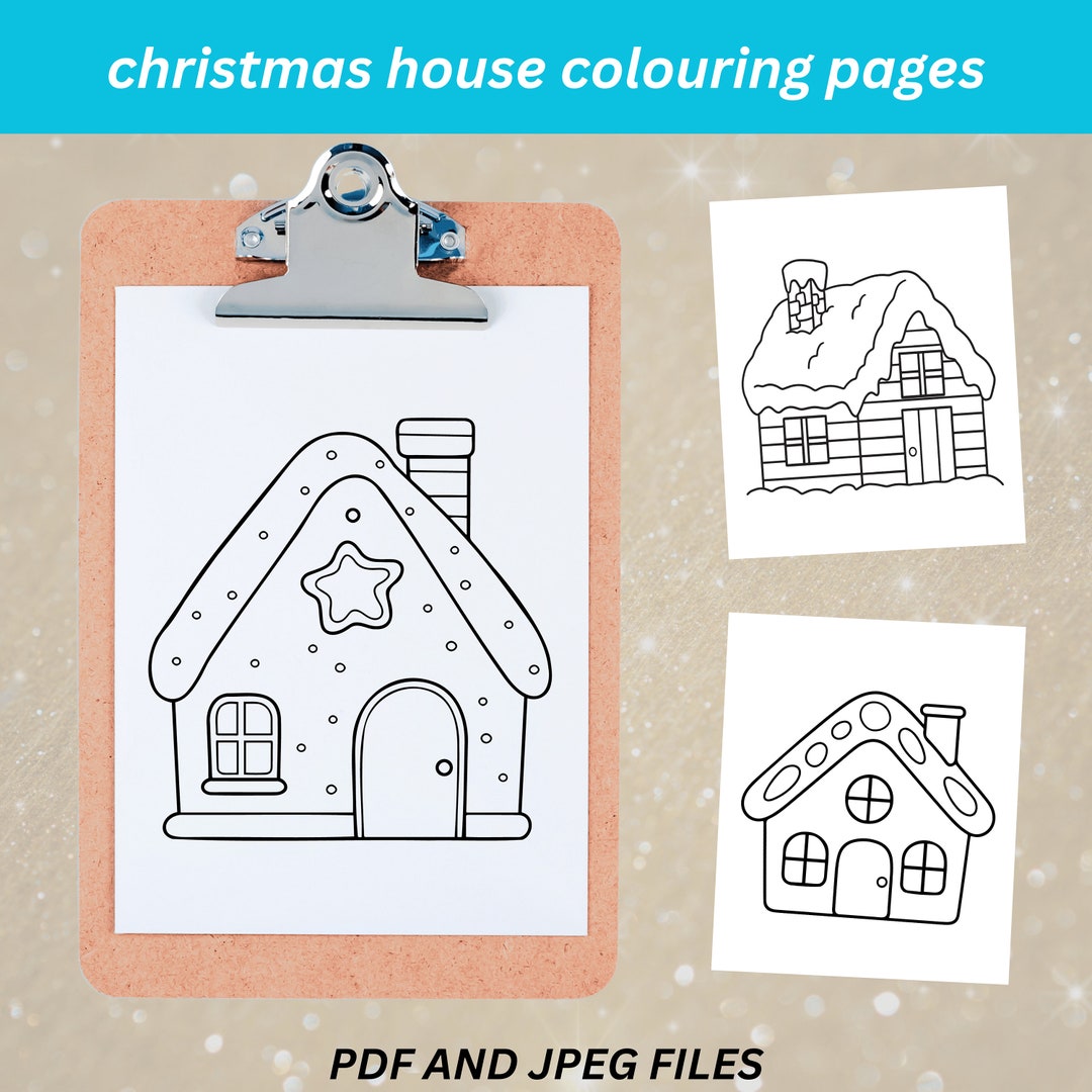 Christmas House Colouring Pages, Colouring Pages, Coloring Pages for ...