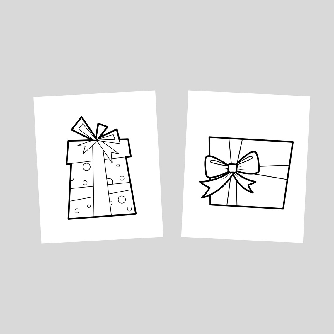 Christmas Gifts Colouring Pages Colouring Pages Coloring - Etsy