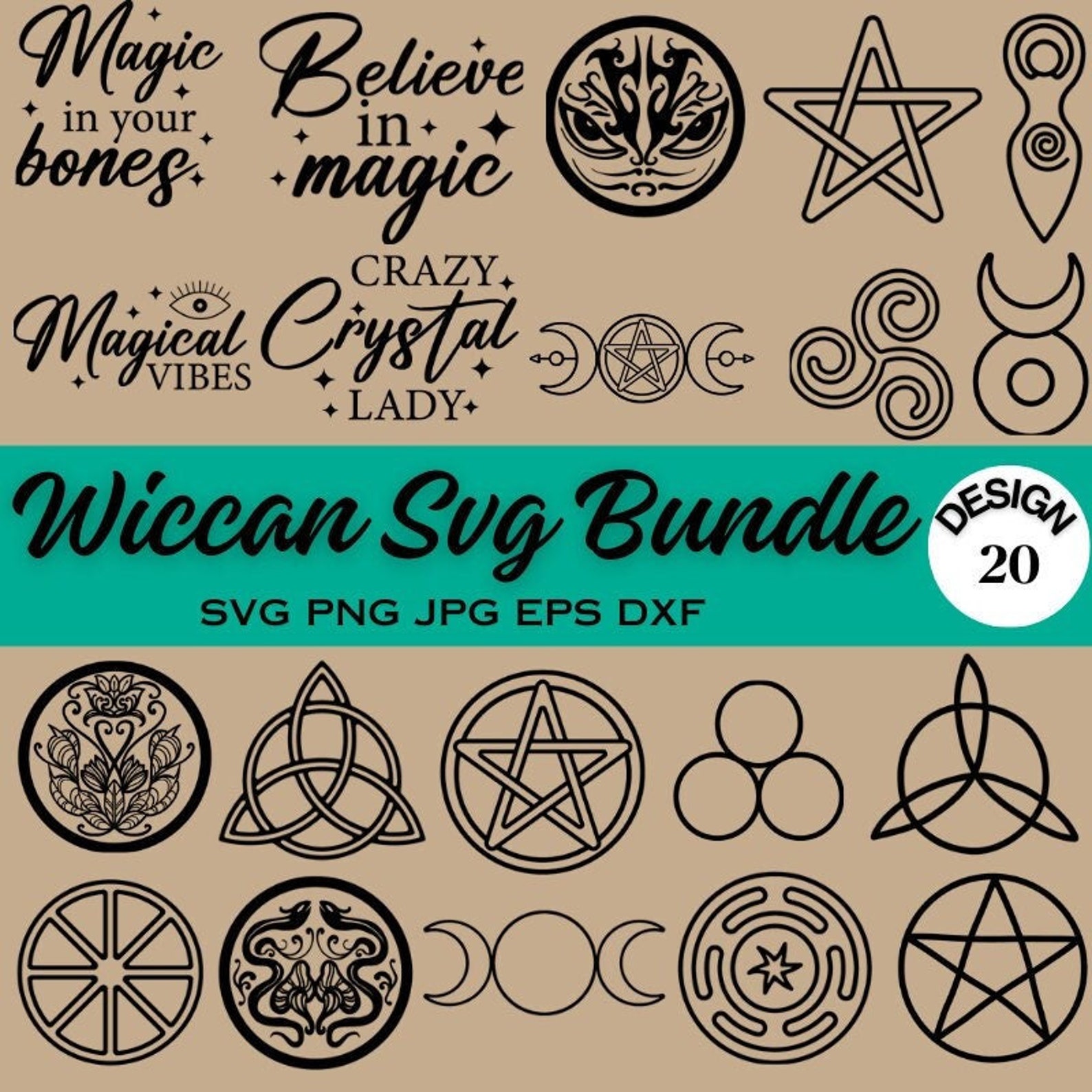 Wiccan Svg, Triple Moon Svg, Pagan Svg, Evil Eye Svg, Witchy Svg, Moon ...