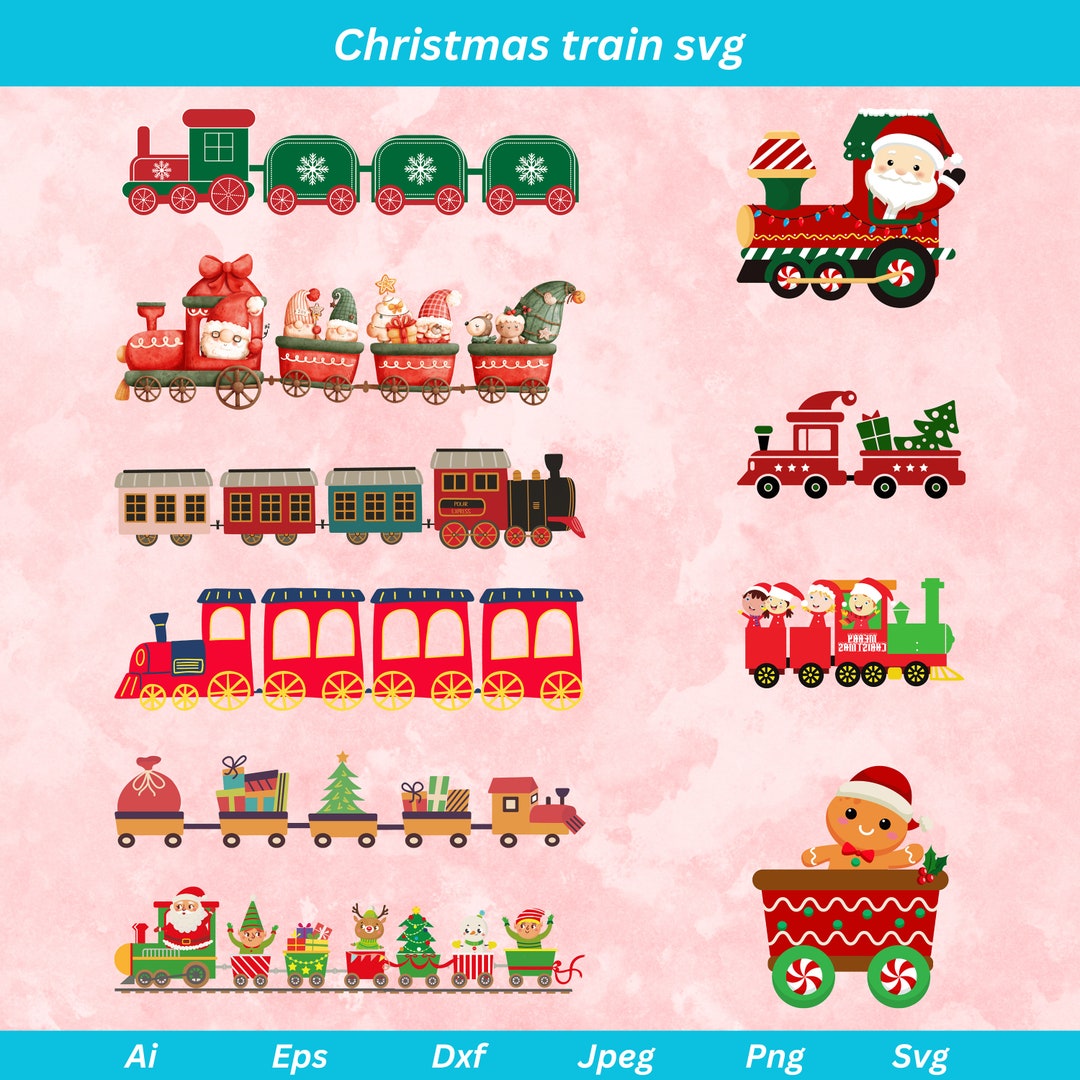 Christmas Train SVG: Santa, Polar Express Clipart (digital Download) - Etsy
