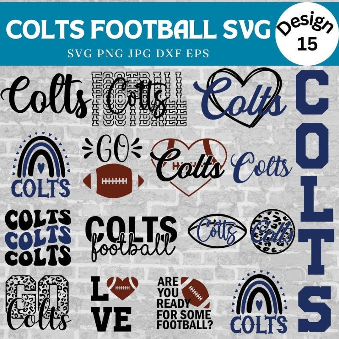 Colts Football SVG Bundle: Mascot, Shirt Designs (digital Download) - Etsy