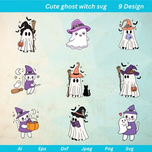Cute Ghost Witch, Halloween Svg, Boo Svg, Spooky Svg, Ghost Svg, Witch ...