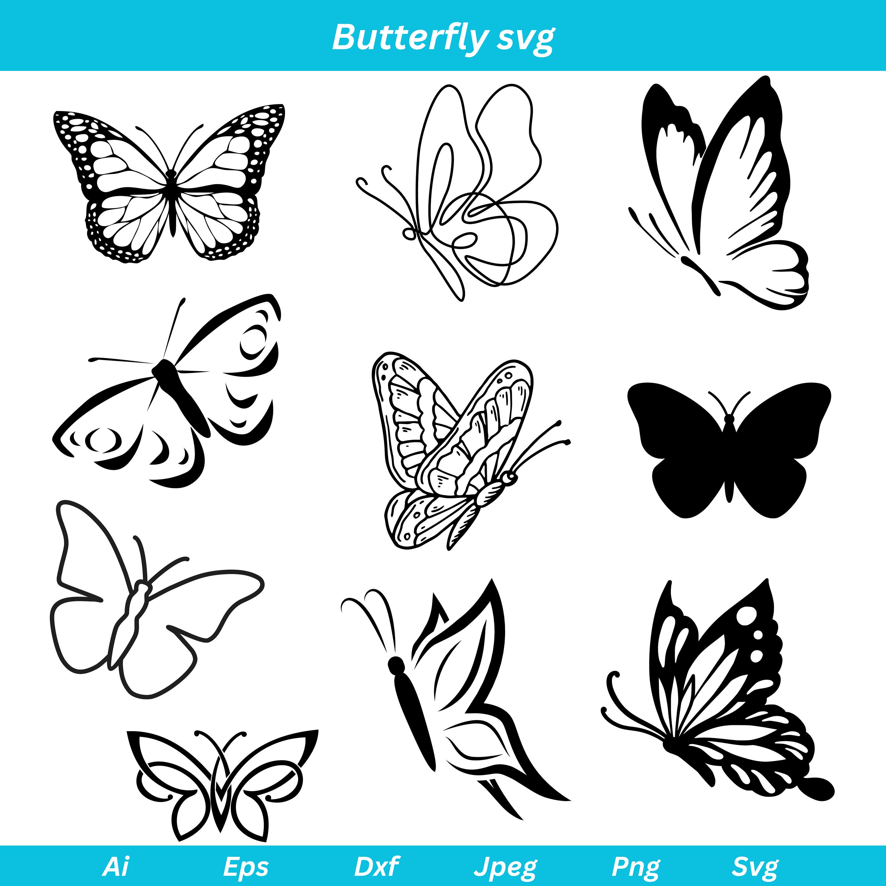 Butterfly Svg Bundle, Butterfly Svg, Butterfly Clipart, Butterfly ...