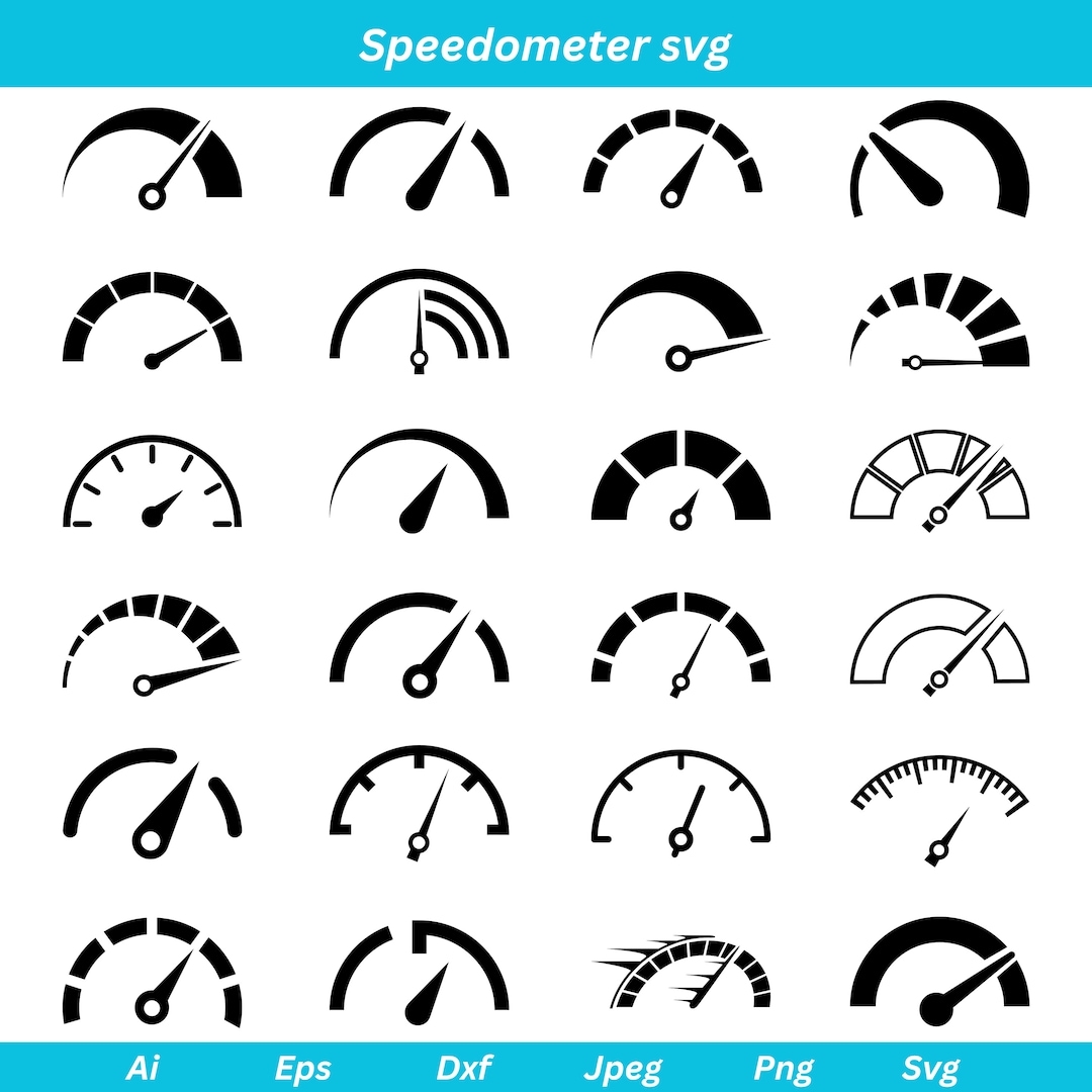 Speedometer SVG, Speedometer Clipart, Speedometer Silhouette ...