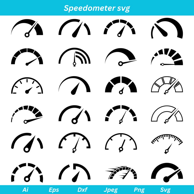 Speedometer SVG, Speedometer Clipart, Speedometer Silhouette ...