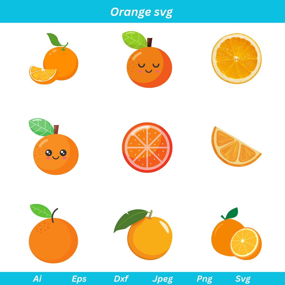 Orange Svg, Orange Svg Bundle, Fruit Svg, Orange Svg, Fruits Silhouette ...