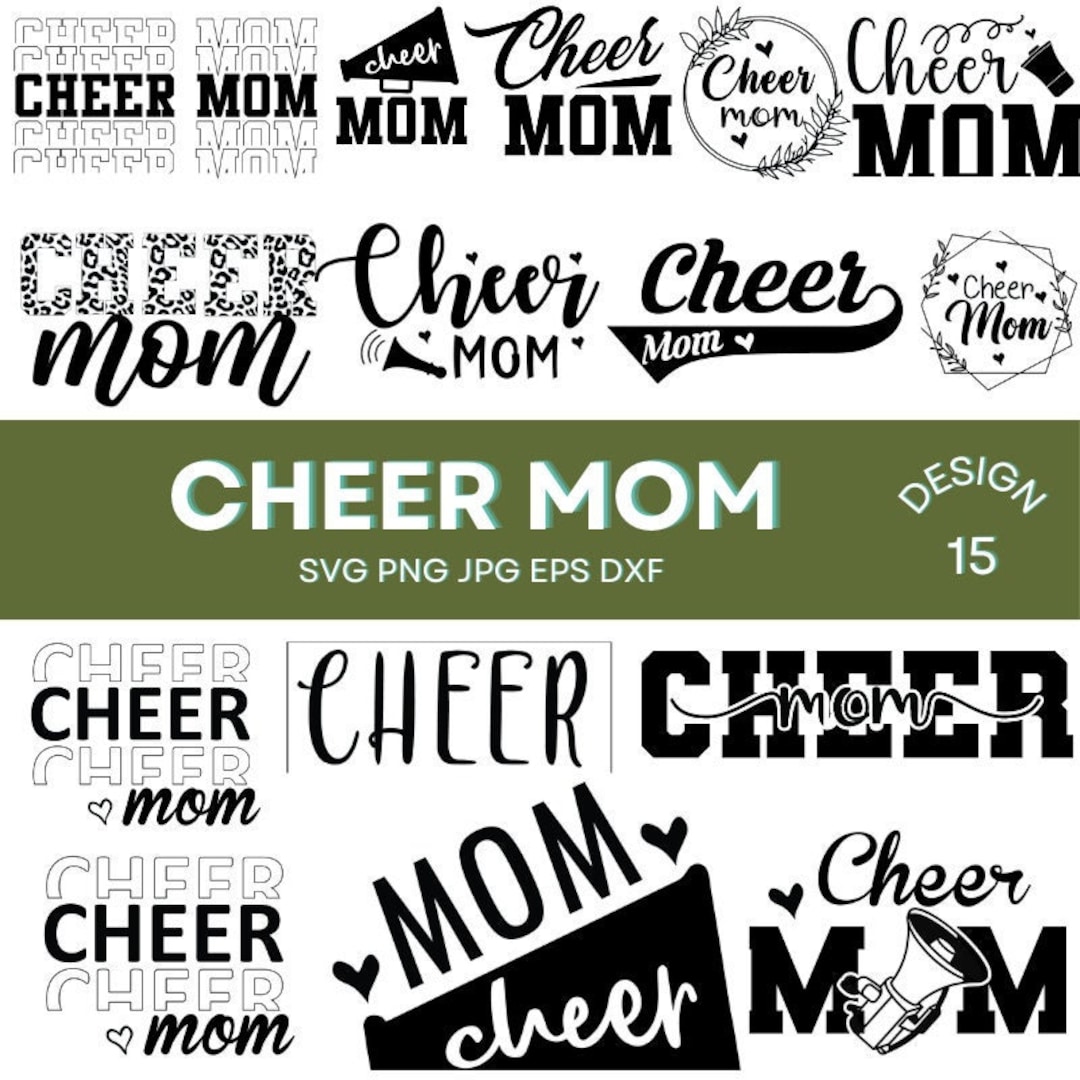 Cheer Mom SVG PNG PDF, Cheerleader Svg, Team Spirit Svg, Cheer Mom ...