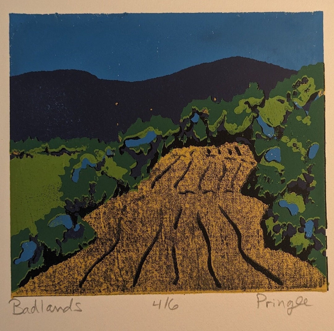 Farmlands Landscape Screenprint Original - Etsy