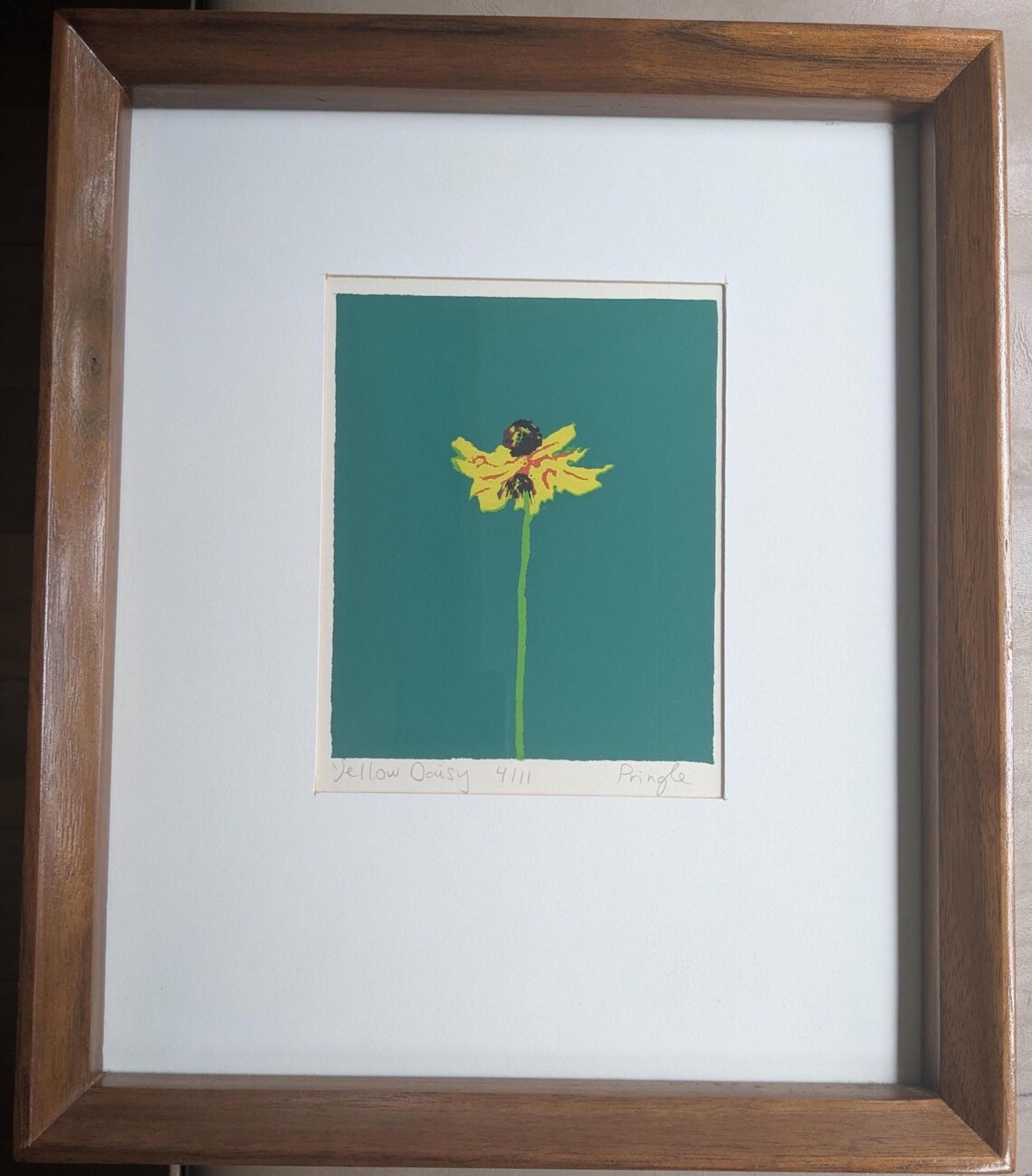 Yellow Daisy Original Screenprint/ Serigraph/ Silkscreen - Etsy