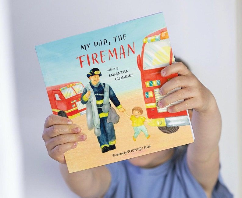 My Dad the Fireman Hardcover Book Fireman Dad Book Fireman - Etsy
