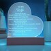 Heart Shaped Love Sign With LED Light Base, Wife's Gift, Romantic ...