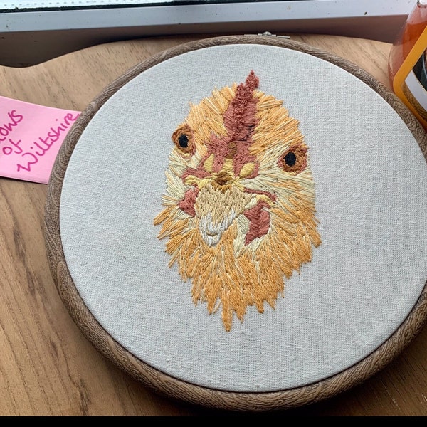 Hen Embroidery - Etsy