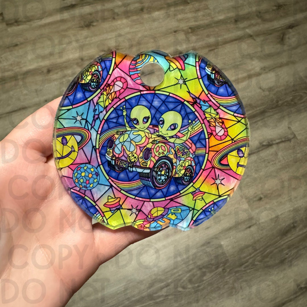 LF Alien Stained Glass 40 Oz Topper - Etsy