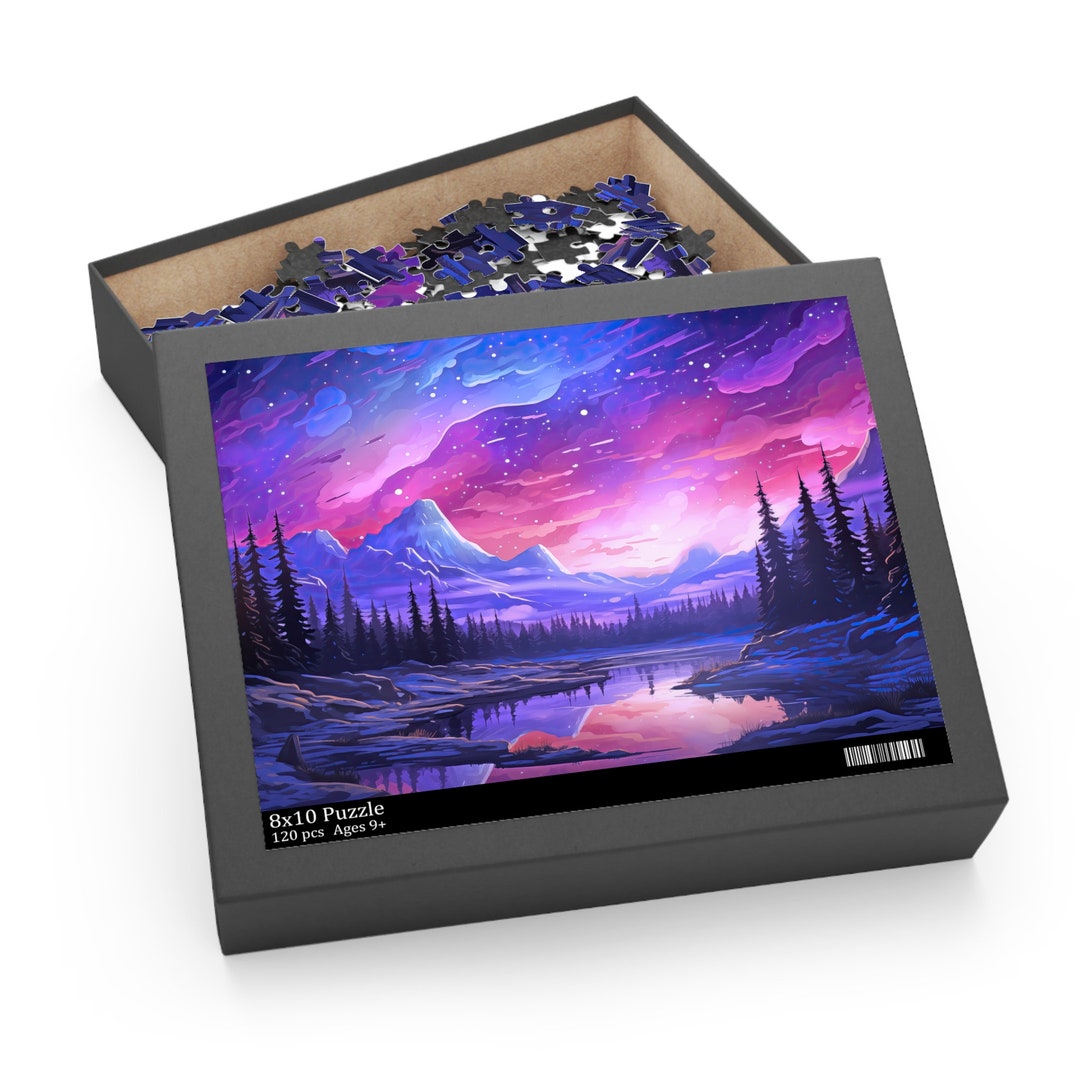 Aurora Dreamscape Celestial Puzzle 120, 252, 500, 1000-piece Night Sky ...