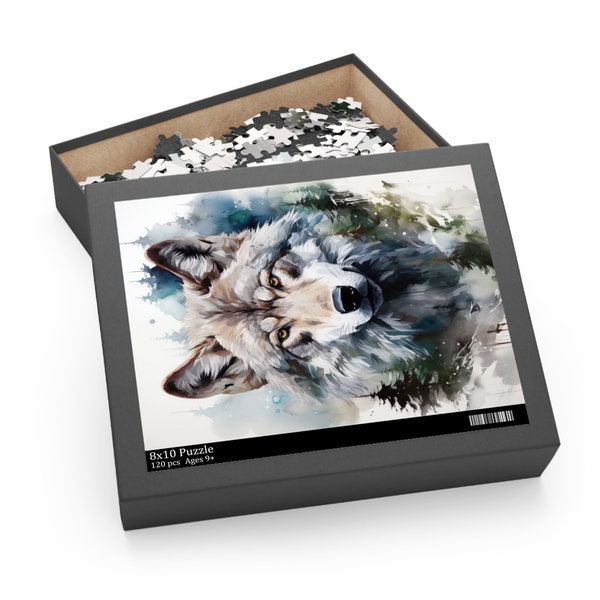 Wolf Animal Puzzle - Etsy