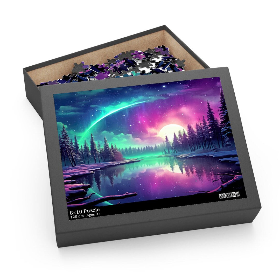 Arced Aurora Northern Lights Puzzle 120, 252, 500, 1000-piece Nature ...