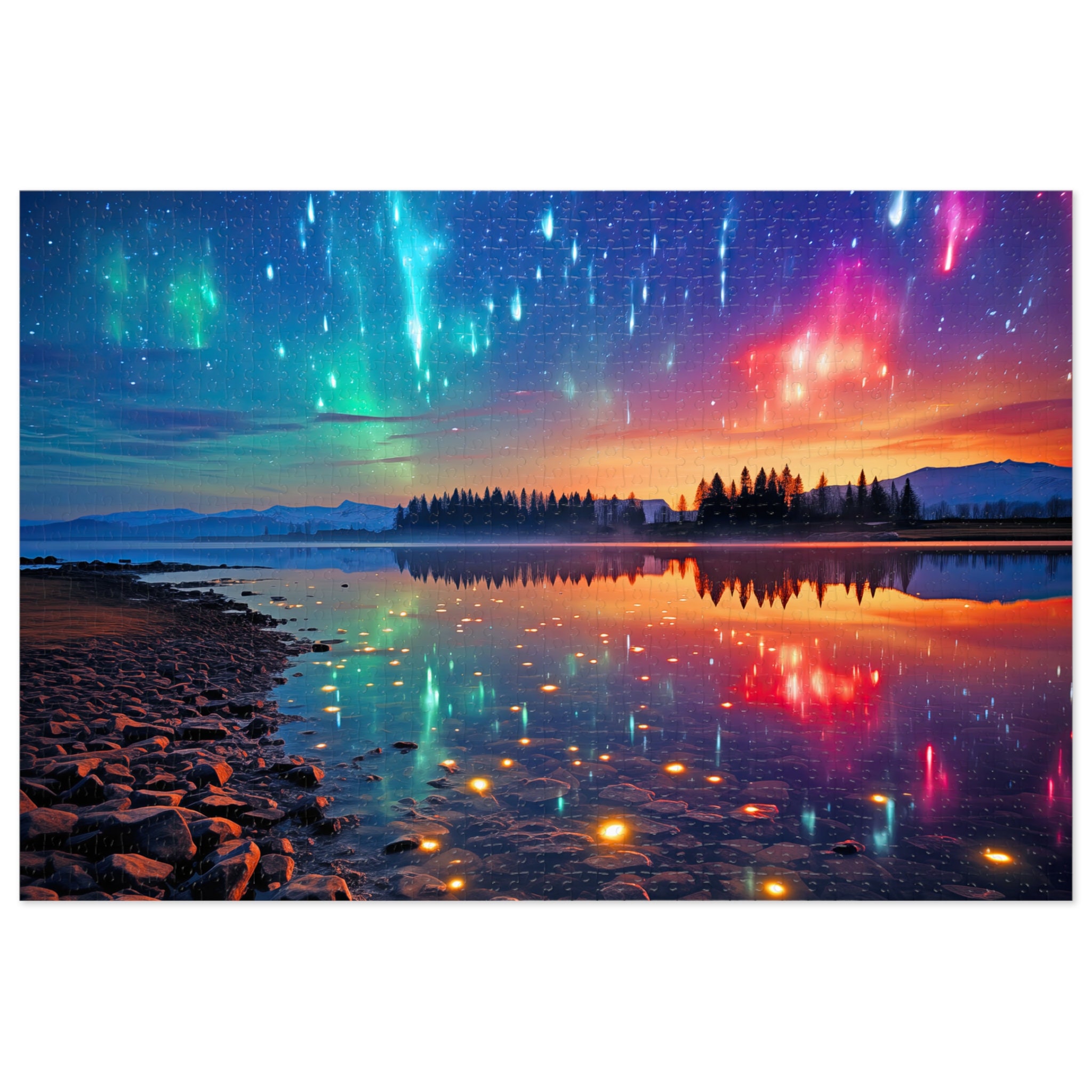 Auroral Orbs Northern Lights Puzzle 120, 252, 500, 1000-piece Peaceful ...