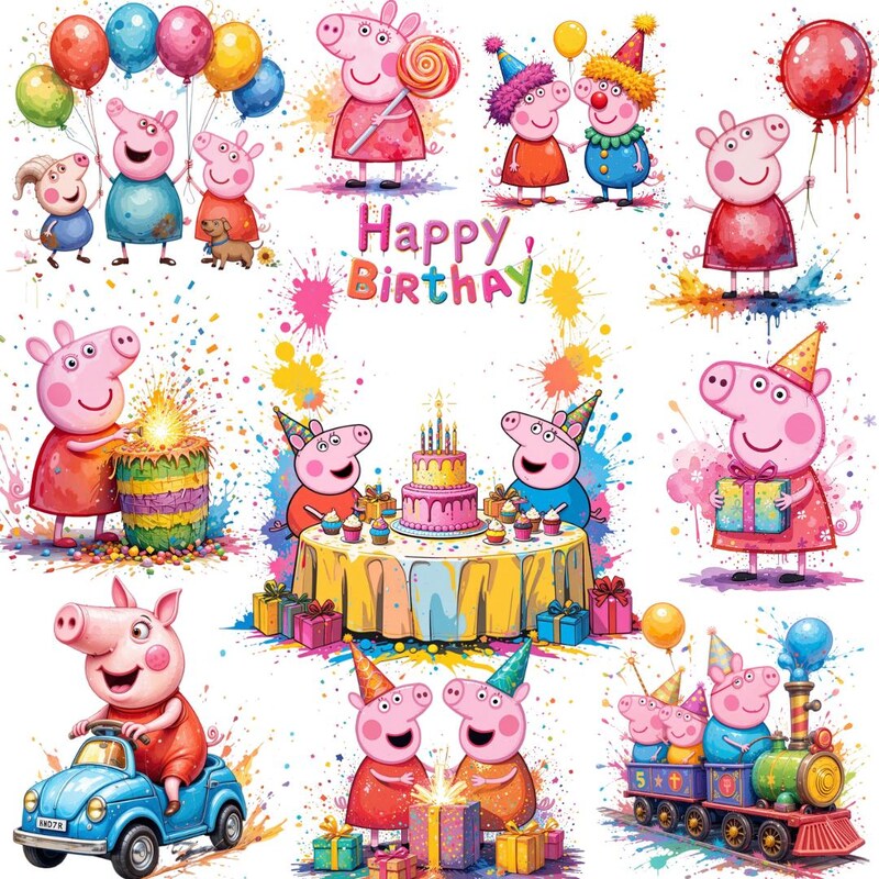 Peppa Pig Svg - Etsy UK