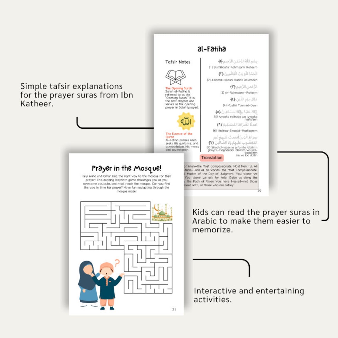 Salah Activity Book Printable, Interactive Salah Learning Activity for ...