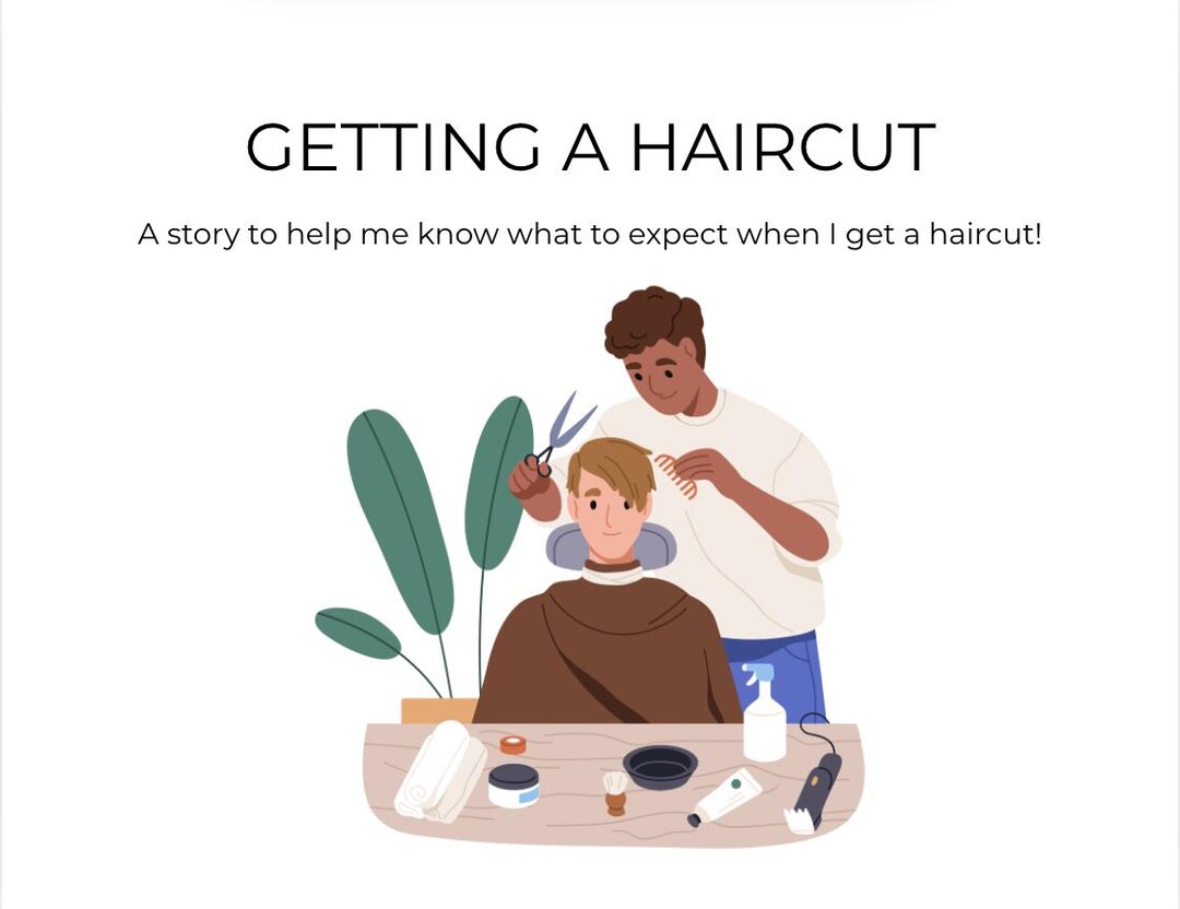 Getting a Haircut | Aba-inspired Visual Story | Haircut Social Story ...
