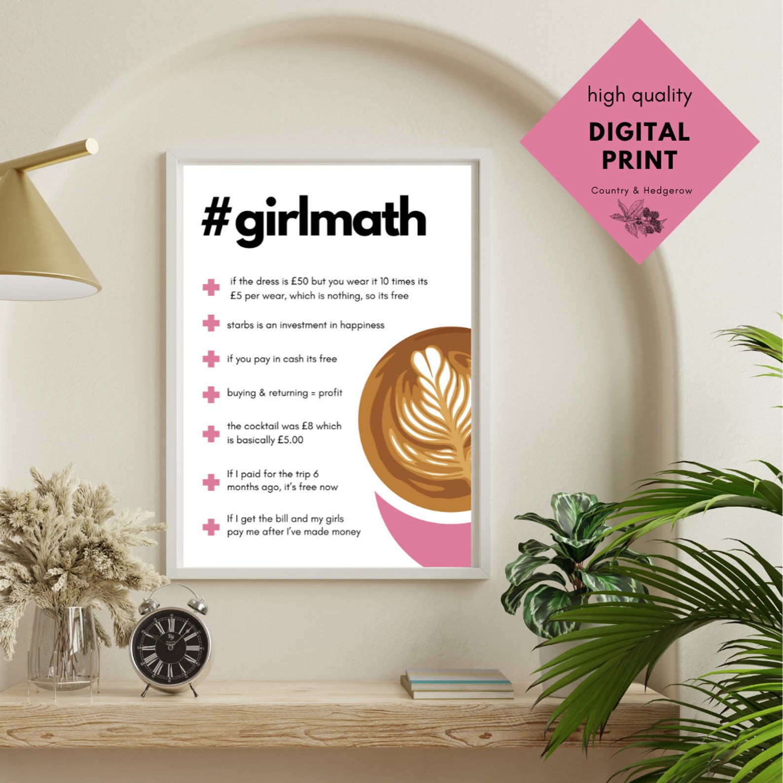 Girlmath Wall Art Digital Poster - Etsy