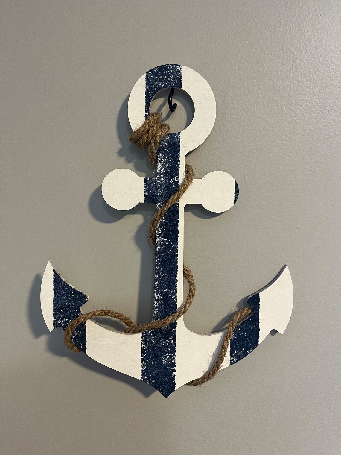 Anchor Wooden Anchor Beach Decor Painted Anchor - Etsy