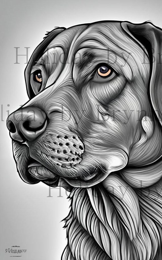 Black Lab Dog Coloring Pages Labrador Retriever Cartoon Coloring Book