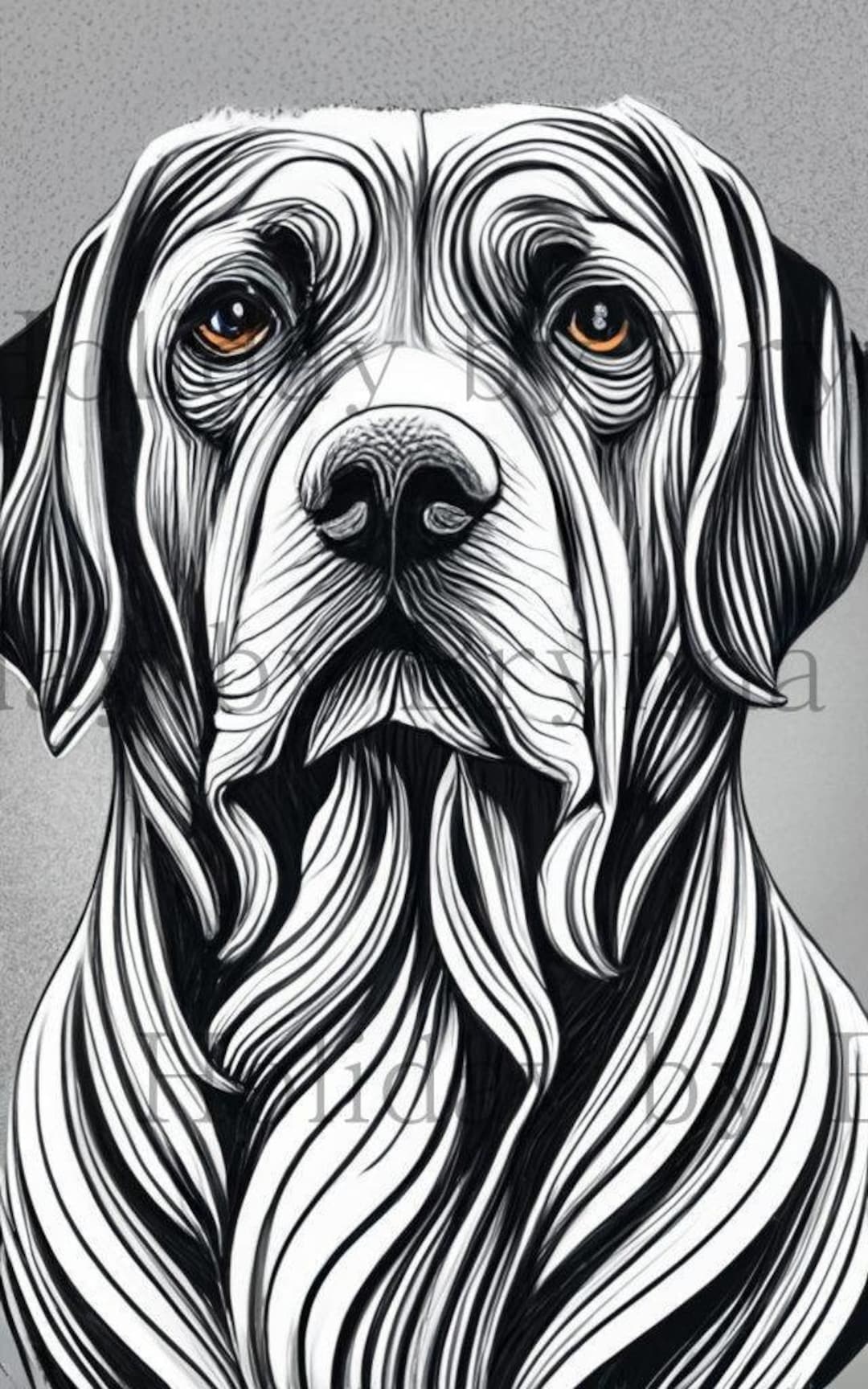 Printable Labrador Retriever Dog Adult Coloring Page 3 PDF - Etsy
