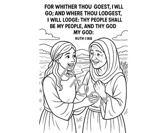Printable Naomi Coloring Page, From the Old Testament (book of Ruth ...