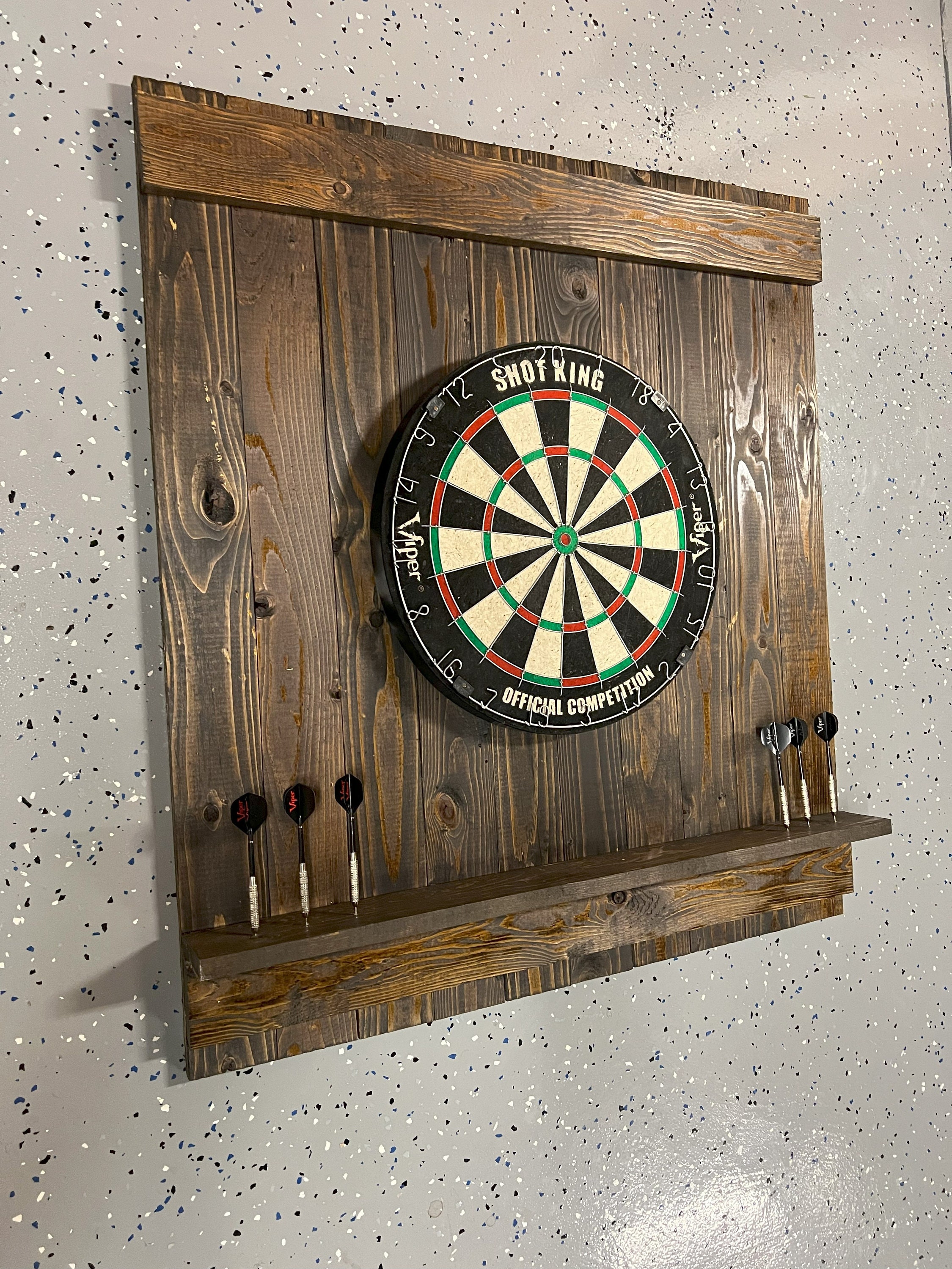 Dart Board Backboard Vintage Rustic Wood Look - Etsy