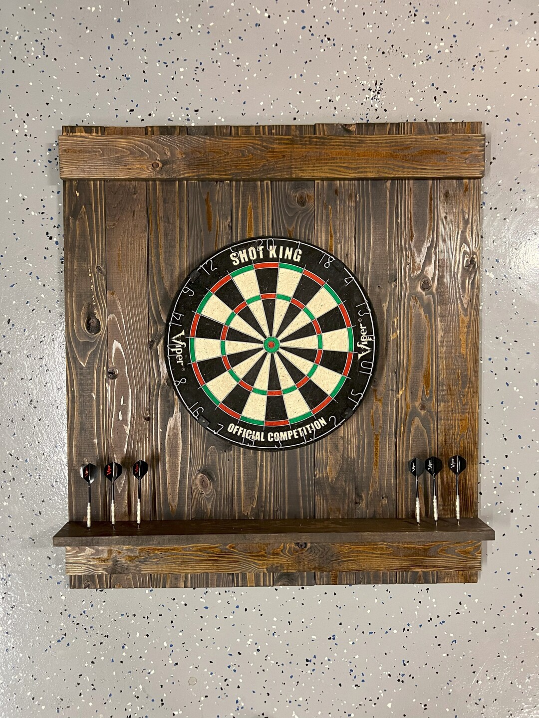 Dart Board Backboard Vintage Rustic Wood Look - Etsy