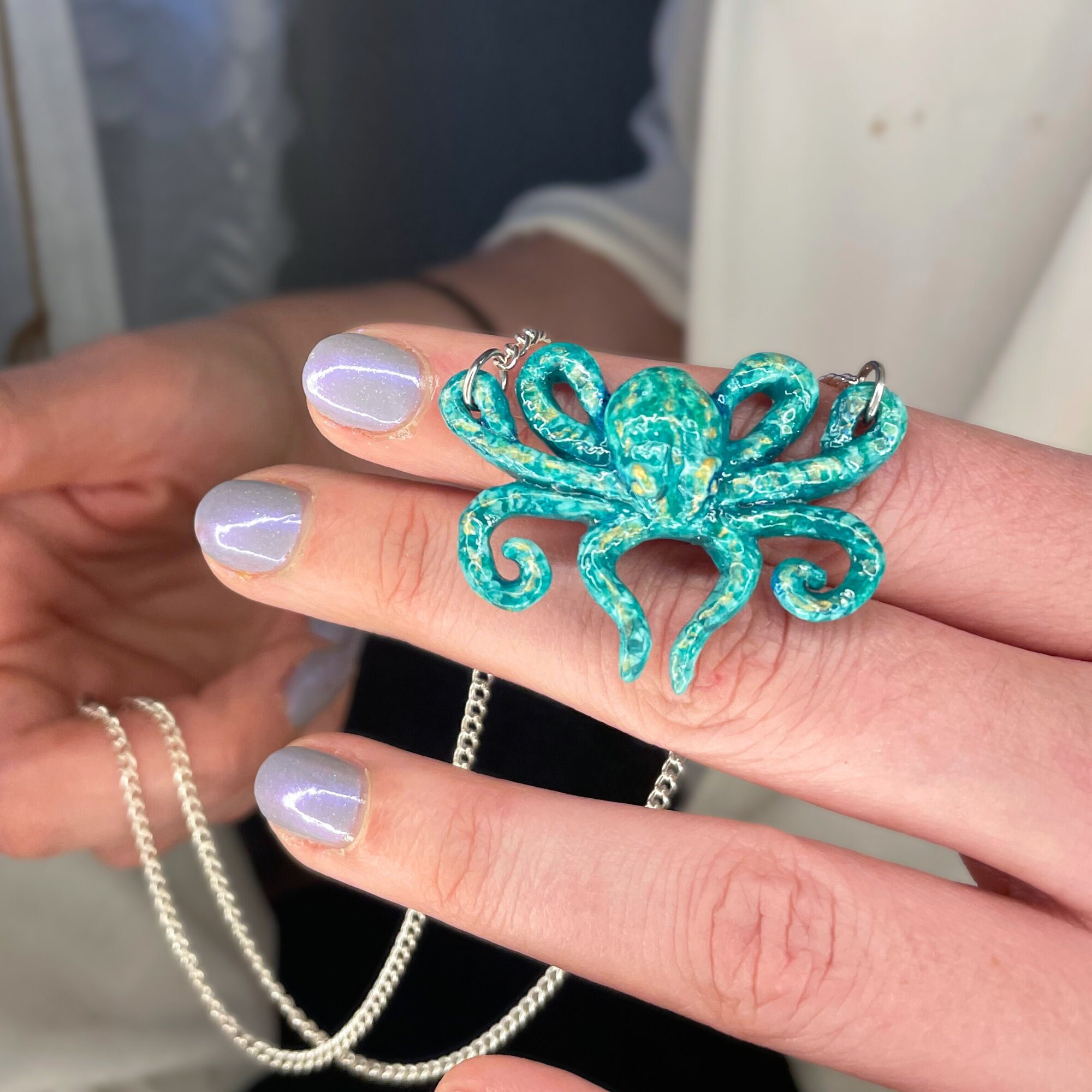 Handmade Octopus Necklace Custom Ocean Jewelry - Etsy