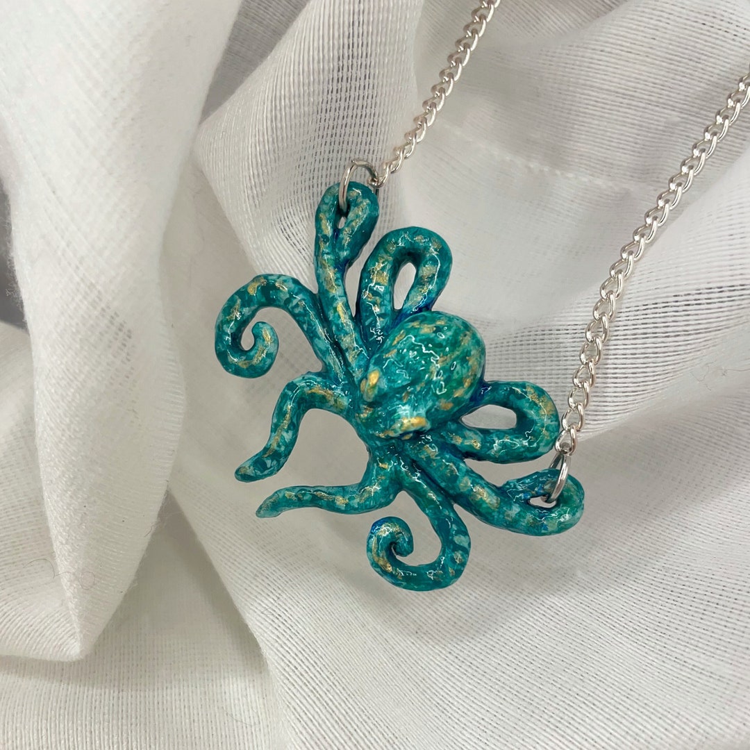 Handmade Octopus Necklace Custom Ocean Jewelry - Etsy