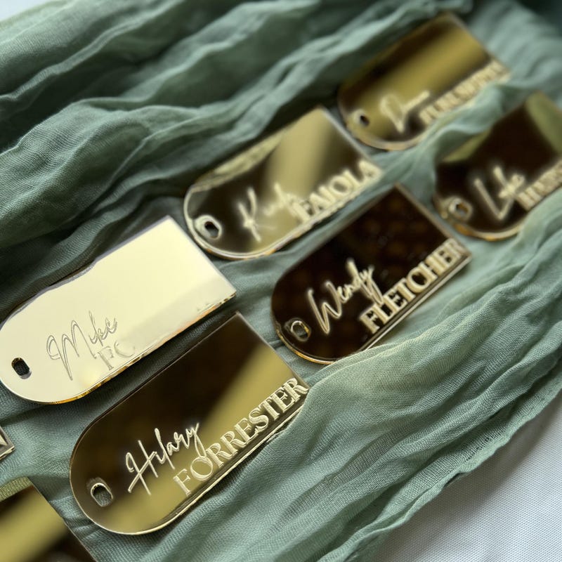 Gold Place Card - Etsy