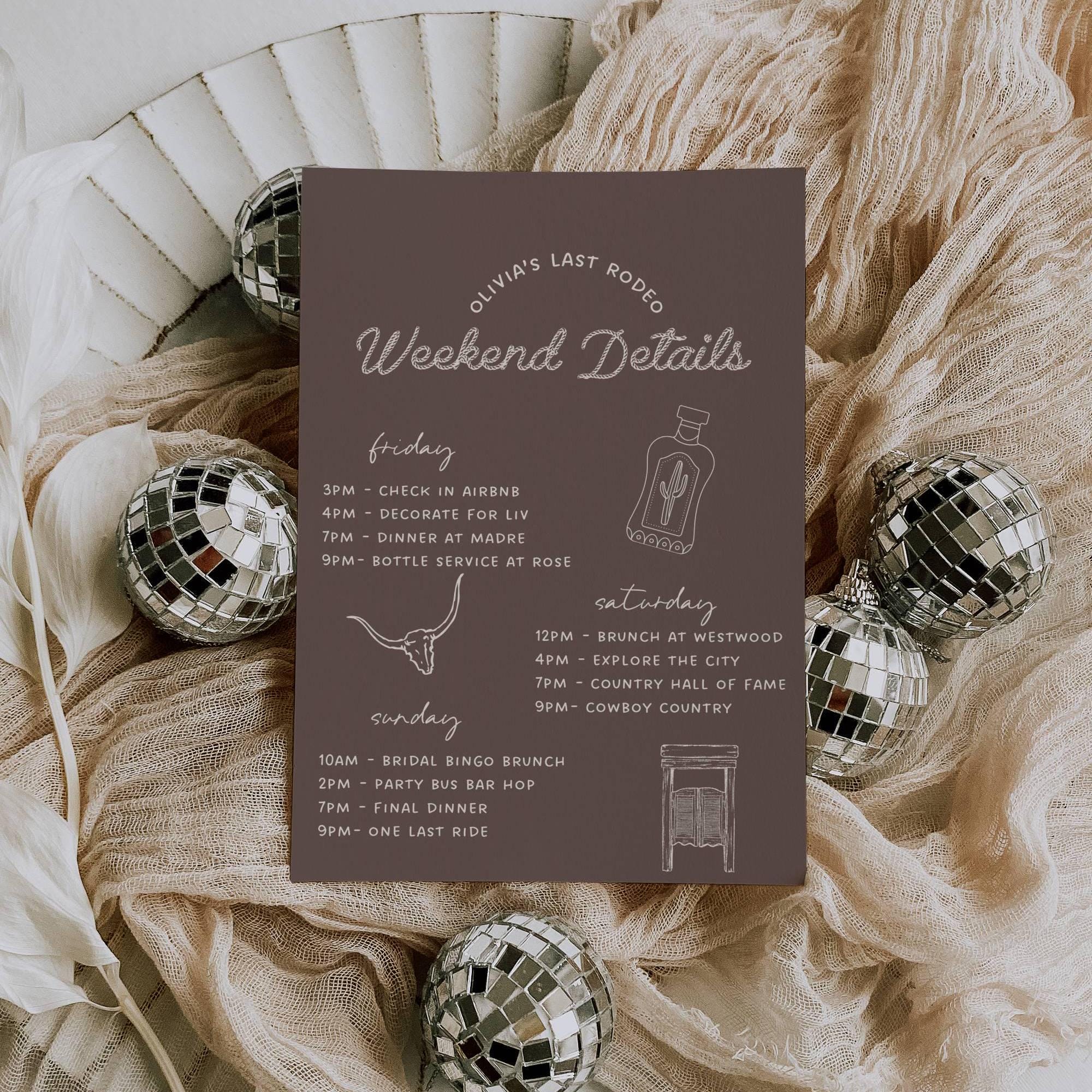 Brides Last Rodeo, Cowgirl Bachelorette, Cowgirl Invitation and ...