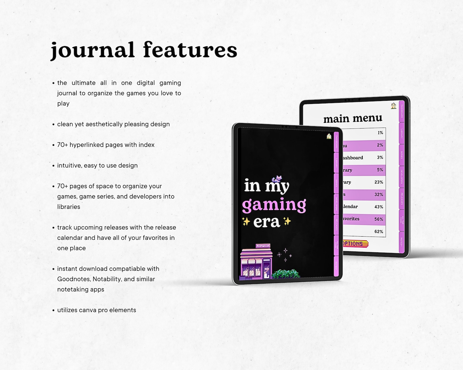 Digital Gaming Journal for Cozy Games | Game Library, Video Game ...