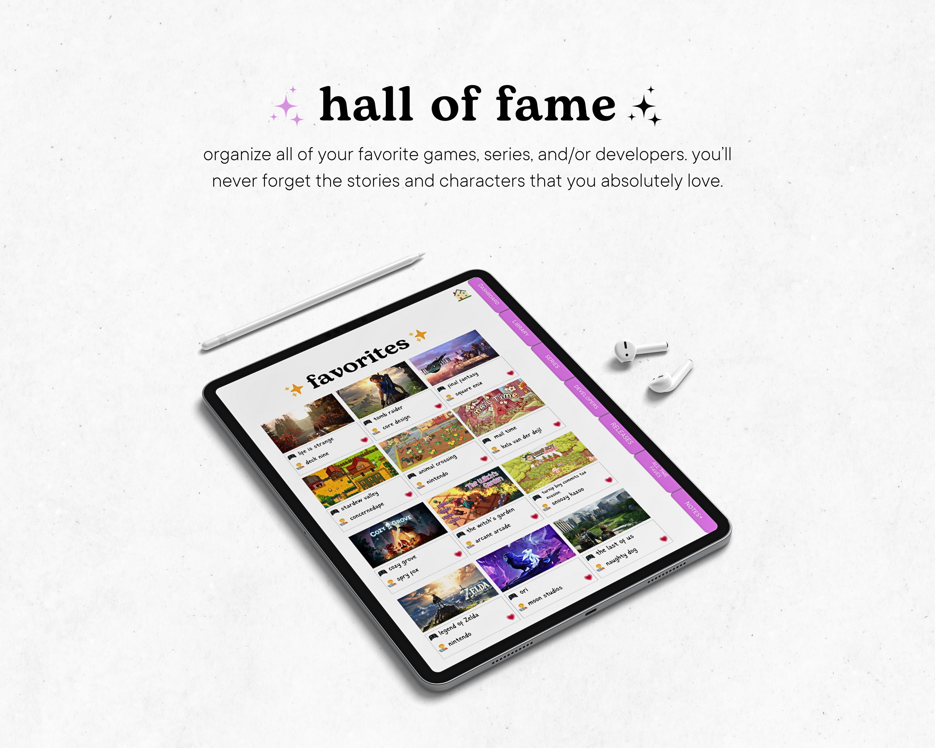 Digital Gaming Journal for Cozy Games | Game Library, Video Game ...