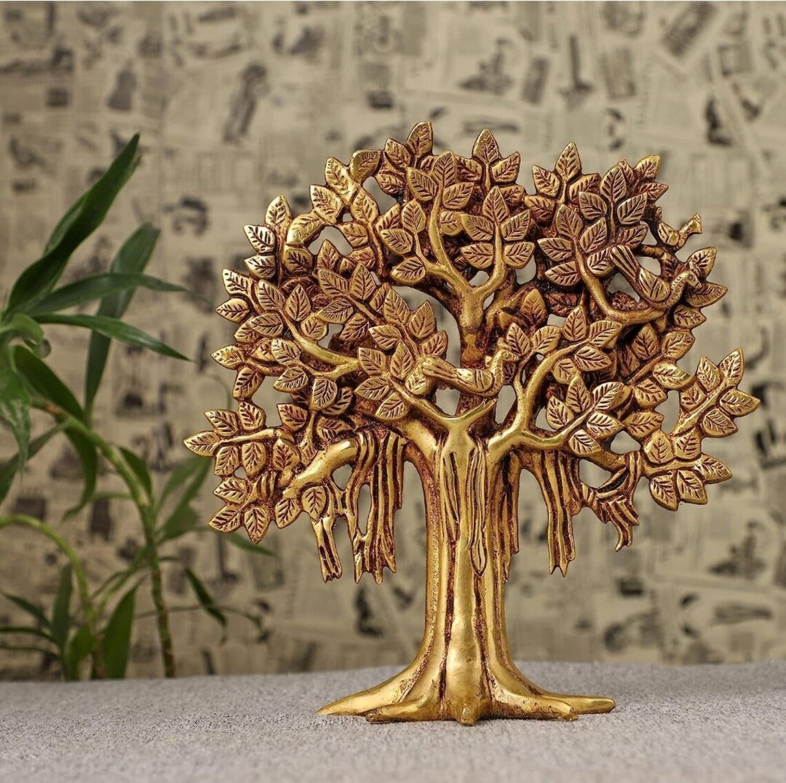 Brass Golden Antique Finish Tree Wall Hanging Height-18cm - Etsy