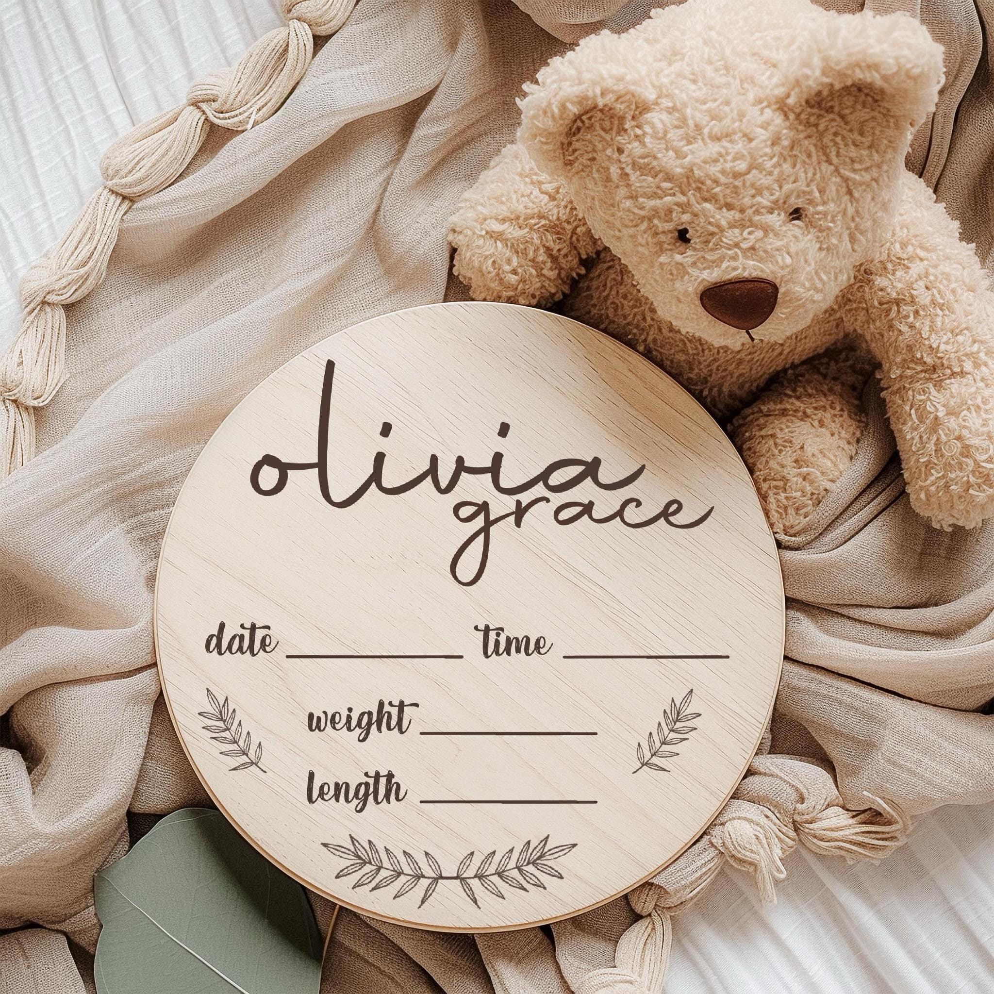 Hospital Baby Sign, Laser Stats Sign, Birth Stats Sign, Baby ...