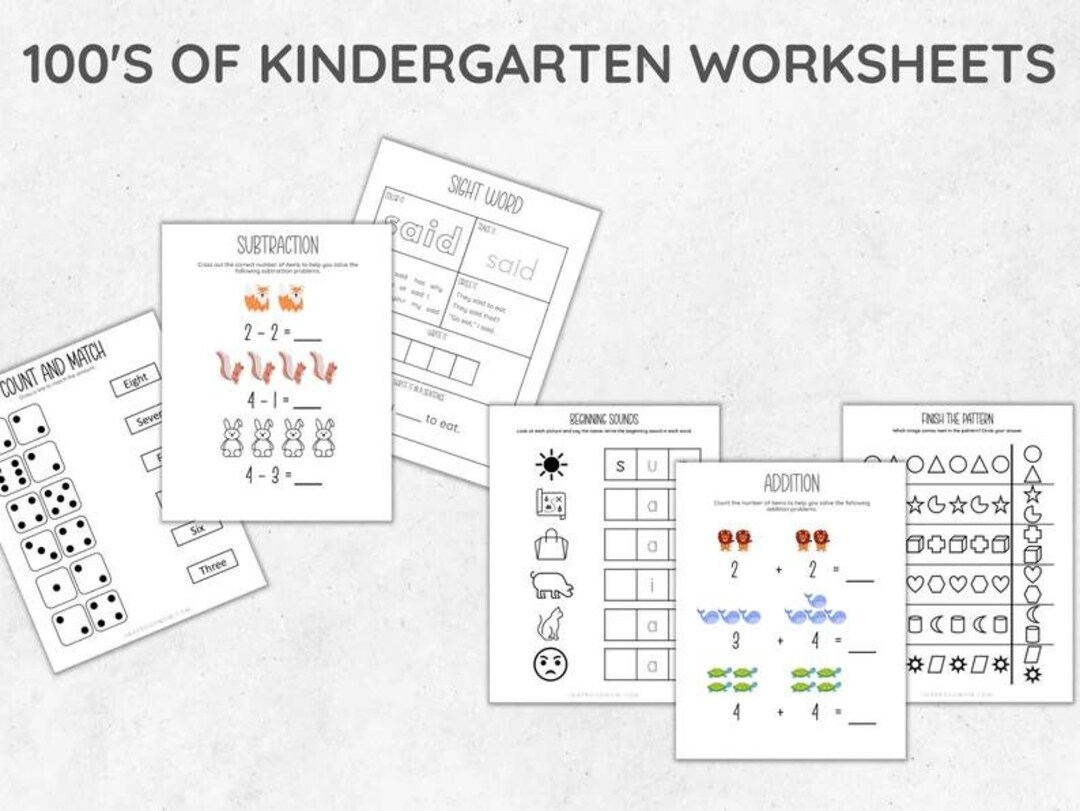 Preschool Pre-k Kindergarten Learning Bundle 2000 Page - Etsy
