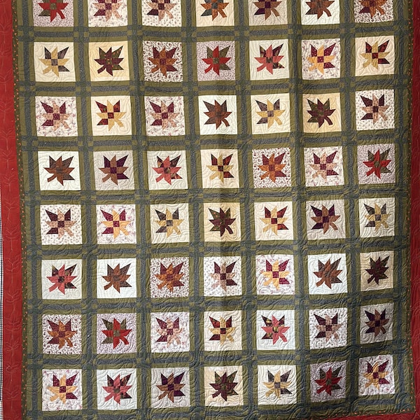 Maple Leaf Quilt - Etsy