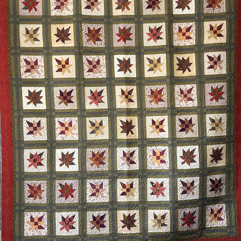 Maple Leaf Quilt - Etsy